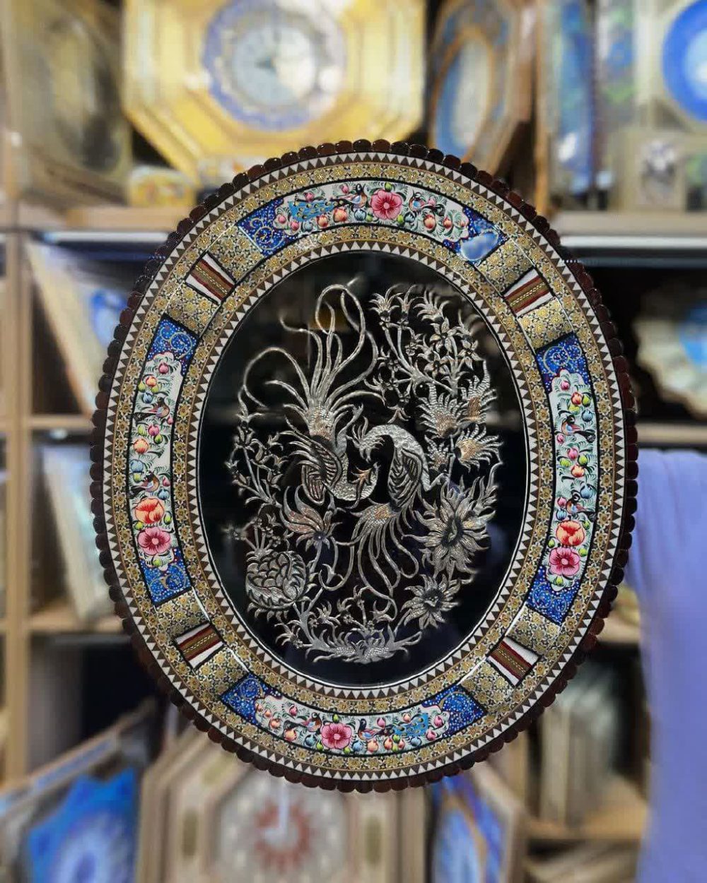 ghalamzani plate on copper (Persian engraving) - viokagallery